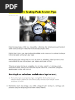 Prosedur Uji Tekan Pipa Hydrostatis | PDF | Griya & Taman | Teknologi ...