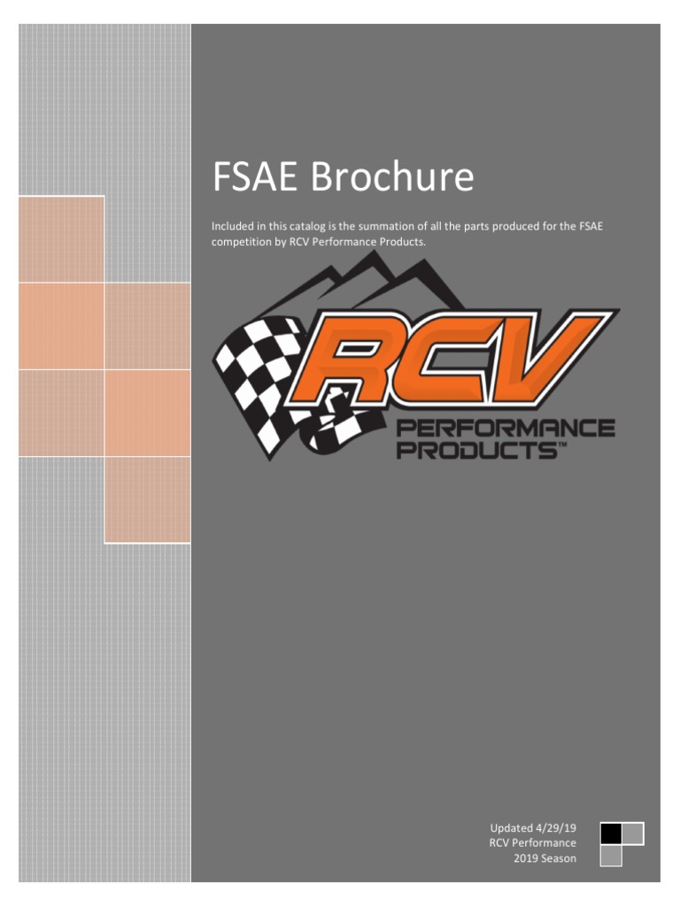 FSAE Brochure | Download Free PDF | Axle | Vehicles
