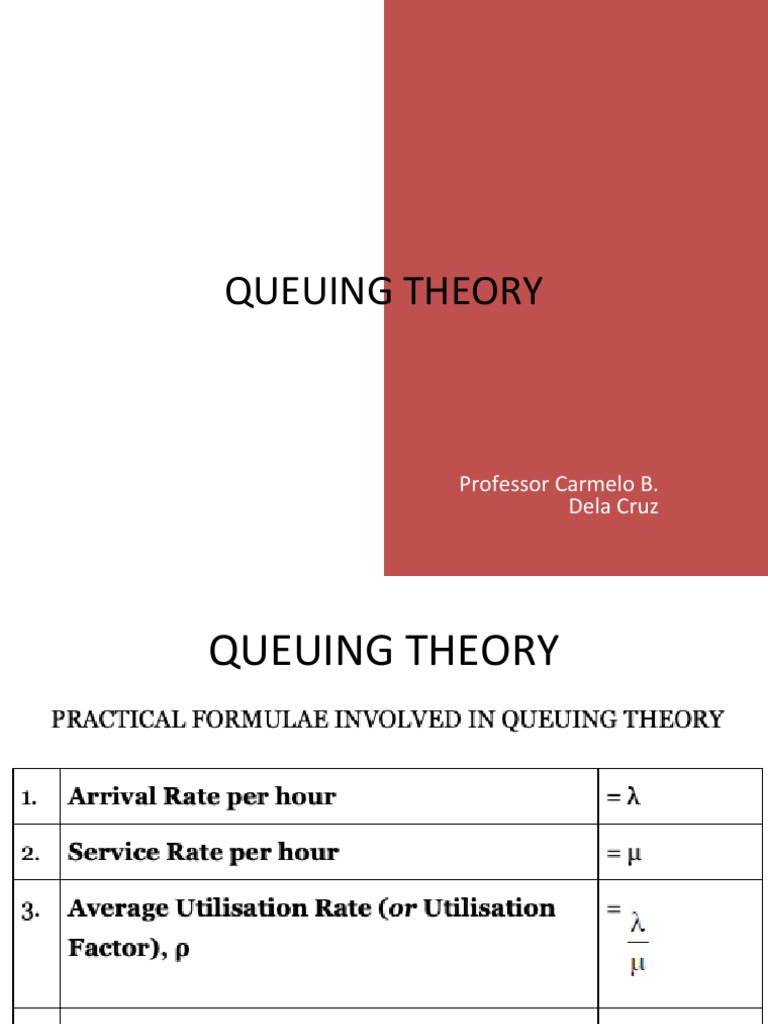 Queuing Theory Lecture | PDF