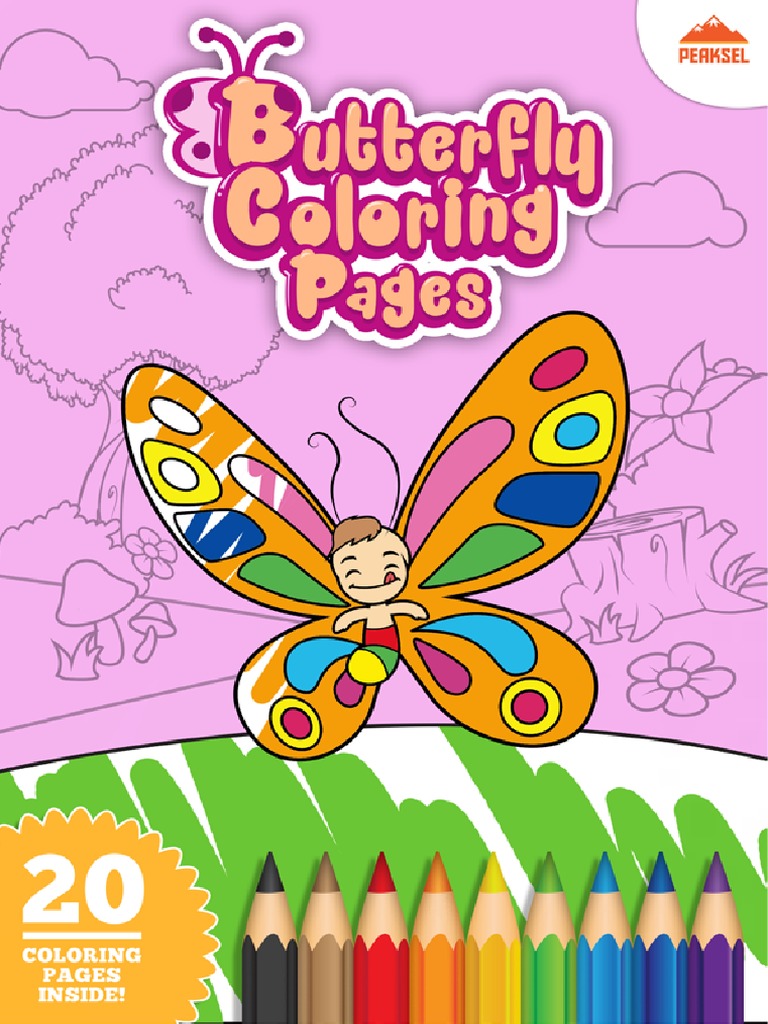 Butterfly Coloring Pages - Printable Coloring Book For Kids-Peaksel-FKB ...