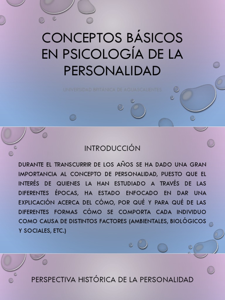 1.2 Conceptos básicos en psicología de la personalidad(1) | Temperamento | Comportamiento