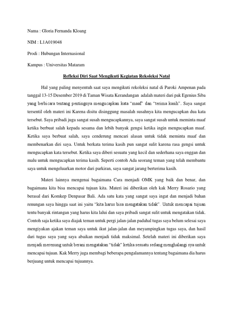 Refleksi Rekoleksi | PDF