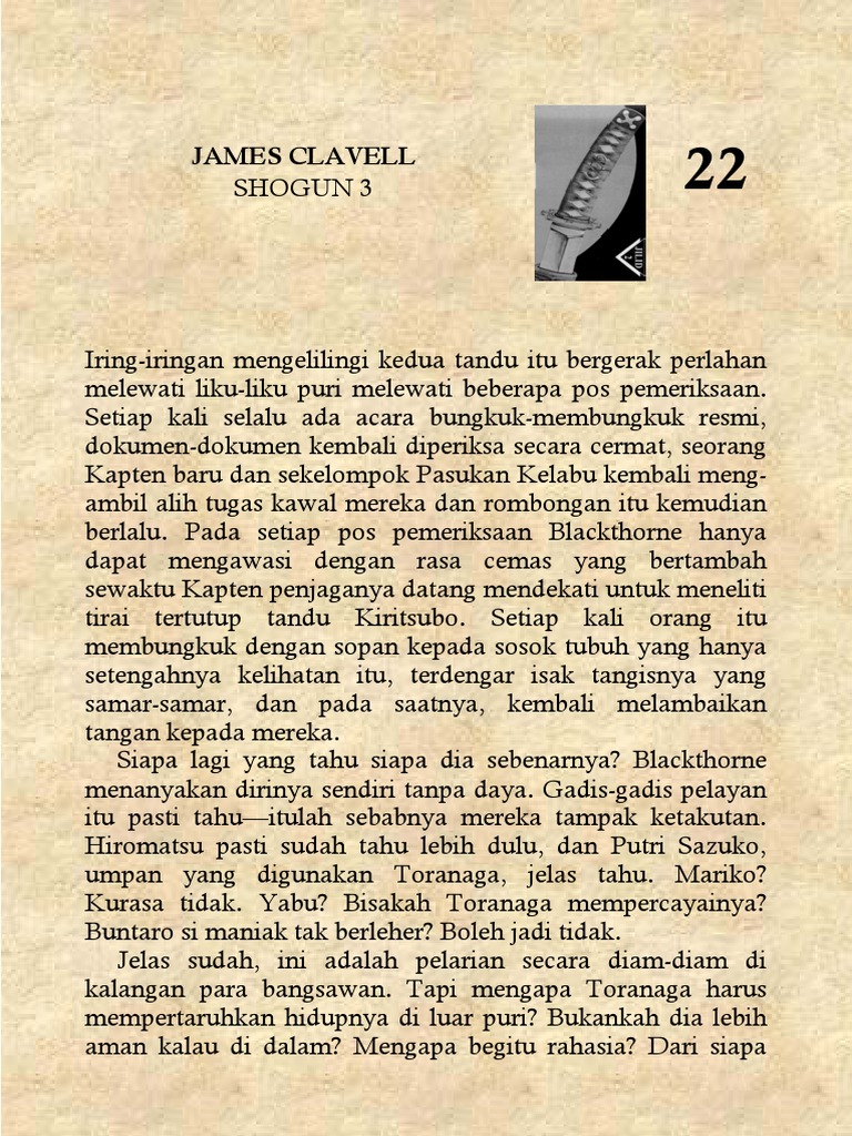 Reading Shogun 3 - Bab 22 PDF | PDF