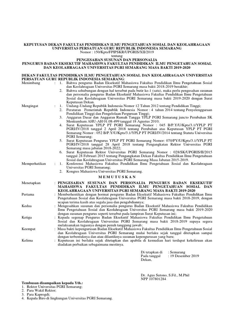 150 SK Pengurus Bem F (Fix) | PDF