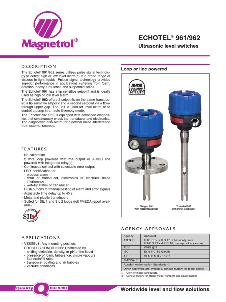 Magnetrol 961 | Download Free PDF | Relay | Switch