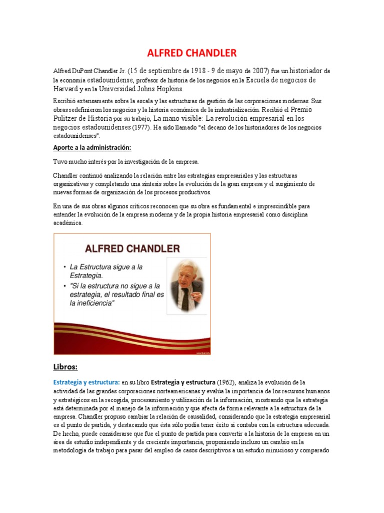 Alfred Chandler | PDF | Economias