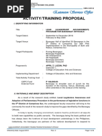 A Proposed Training Design For Barangay Officials | PDF | Parliamentary ...