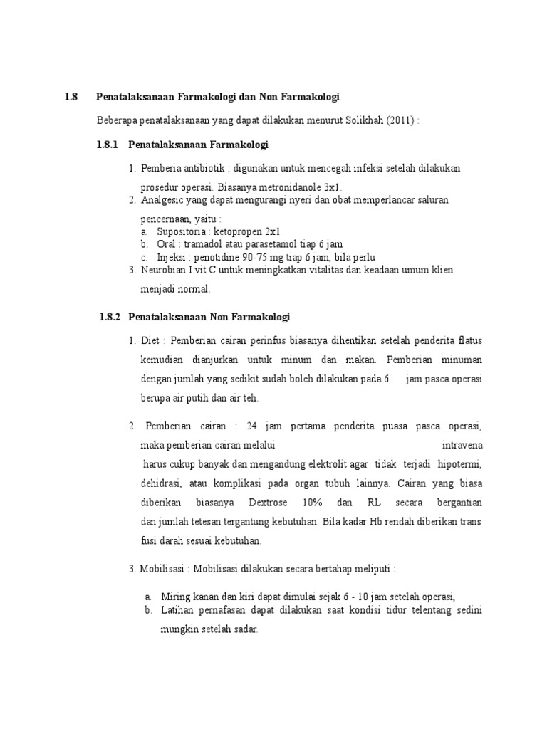 Penatalaksanaan Farmako and Non Farmako | PDF
