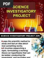 Science Investigatory Project Sip | PDF | Scientific Method | Science