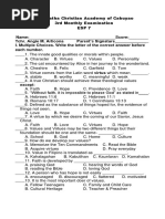 Values Education 7 | PDF | Conscience | Test (Assessment)