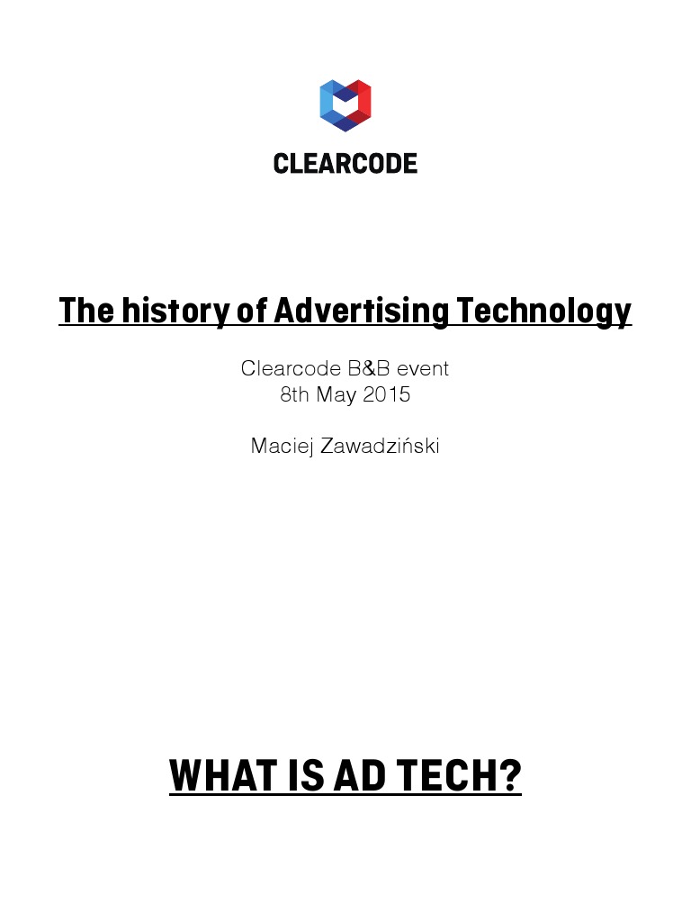 History of AdTech | PDF | Http Cookie | Online Advertising