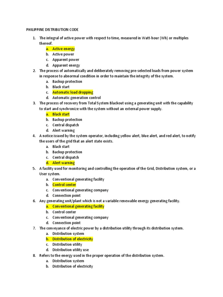Philippine Distribution Code | PDF | Electrical Grid | Electric Power ...