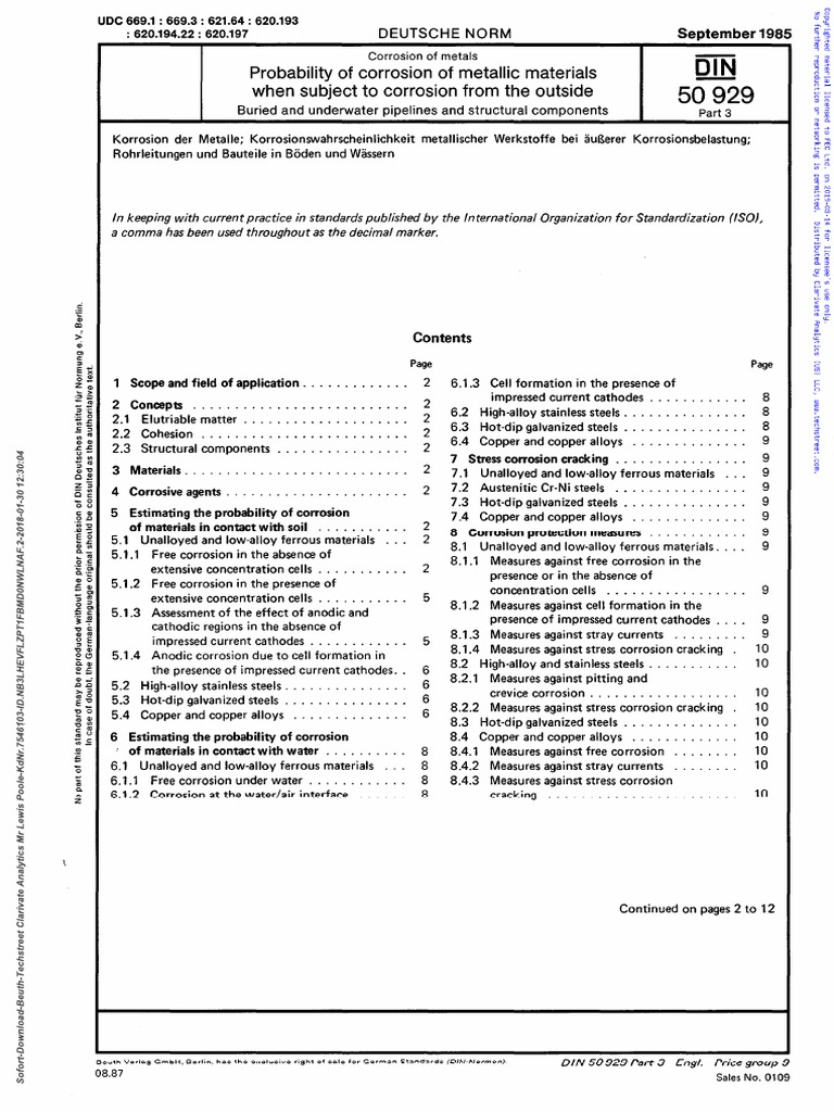 Din 50929-3 - 1985-09 PDF | PDF