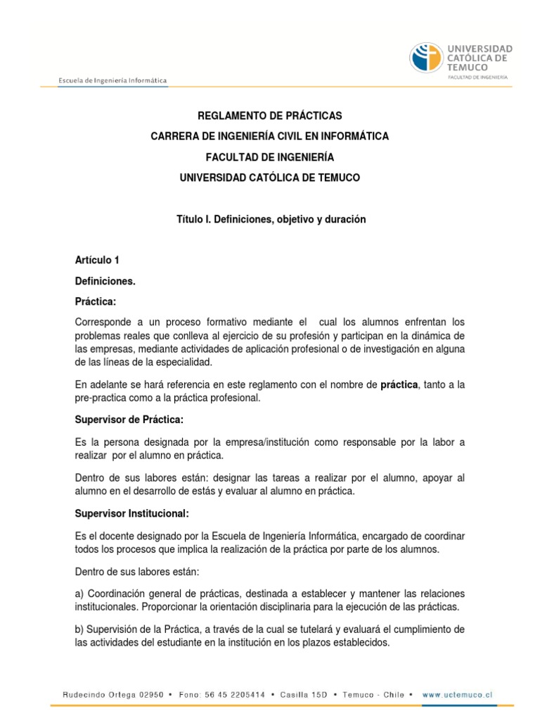 Reglamento Practica | PDF | Maestros | Institución