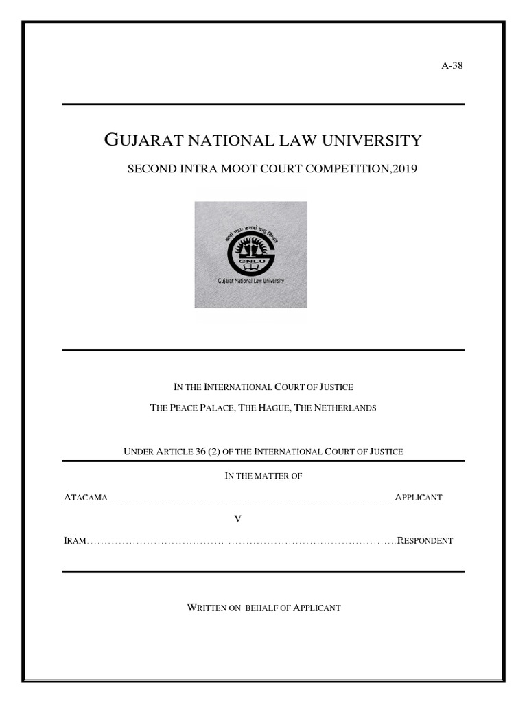 Moot Memorial | PDF | Most Favoured Nation | Jurisdiction