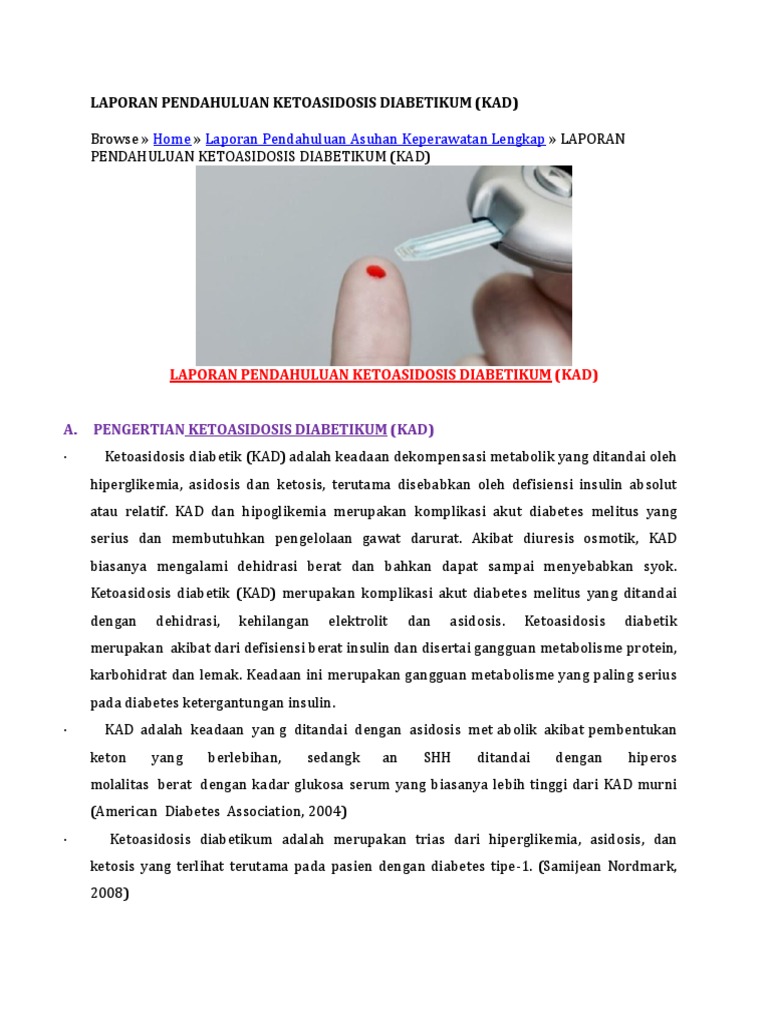 Laporan Pendahuluan Ketoasidosis Diabetikum | PDF