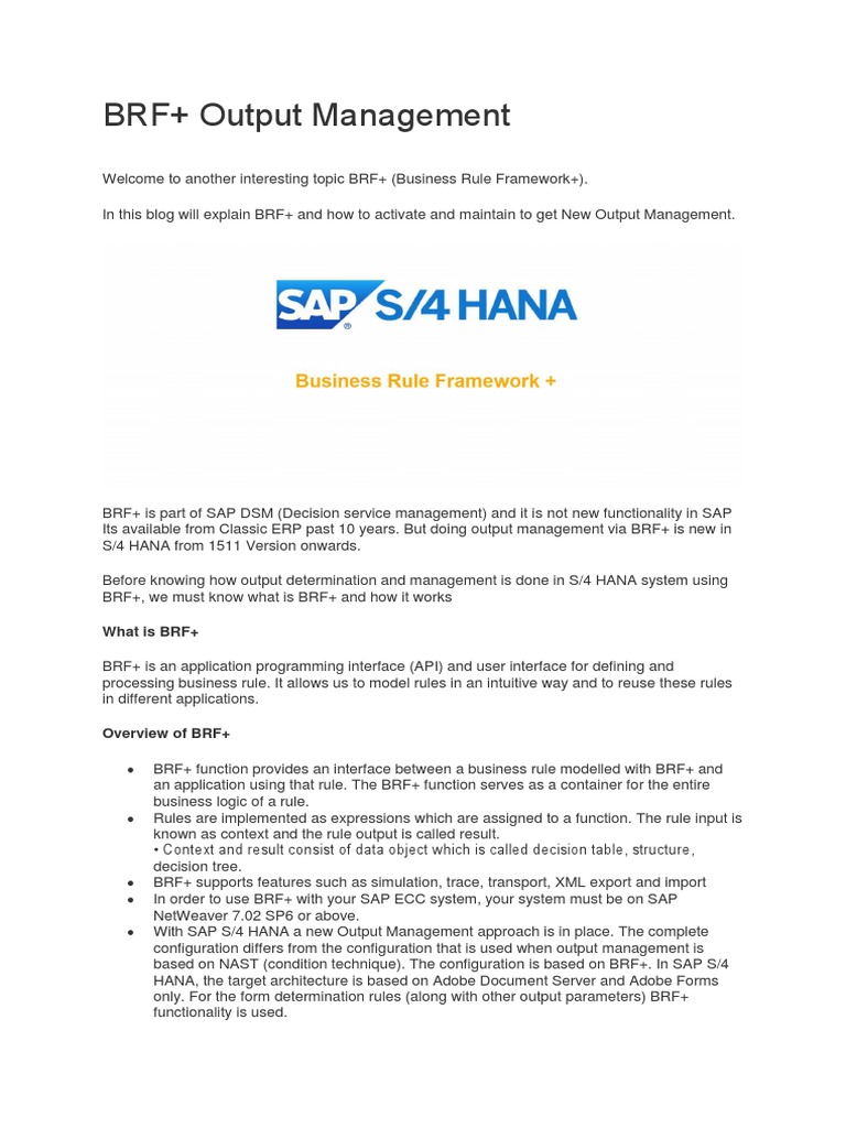 Brf Output Management Pdf Application Software Areas Of Computer