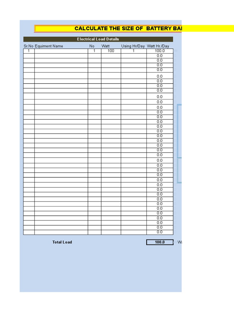 Battery Bank Calculator | PDF | Power Inverter | Electrical Components