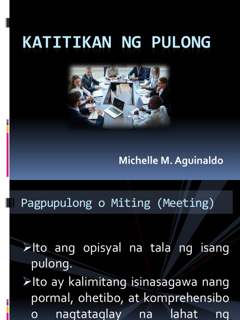 Katitikan NG Pulong