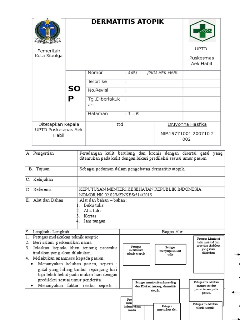 1 Sop Dermatitis Atopik PDF | PDF