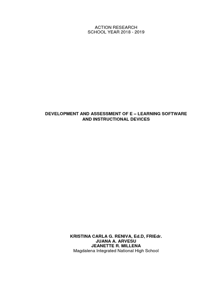 Action Research | PDF | Software Development | Learning