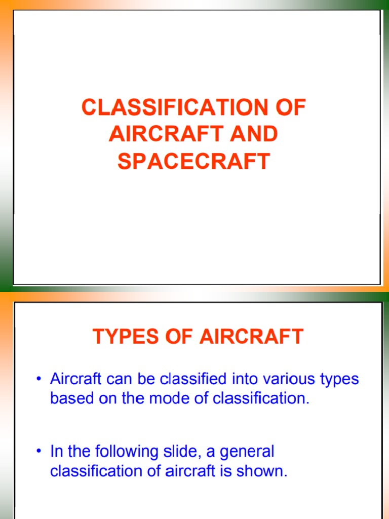 Classification of Aircrafts | PDF