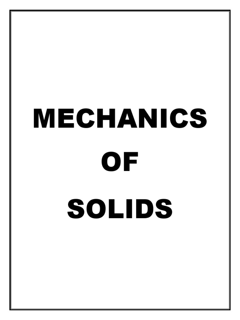 Mechanics of Solids Laboratory Manual | PDF | Strength Of Materials ...