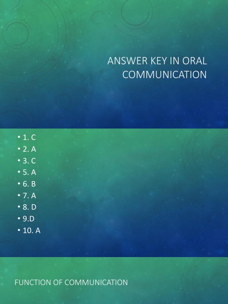 Grade 11 Oral Communication Answer Key | PDF | Career & Growth | Art