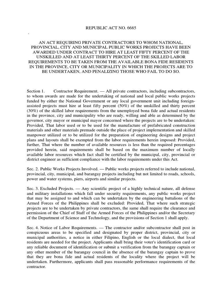 Ra 6685 | PDF | Identity Document | Government