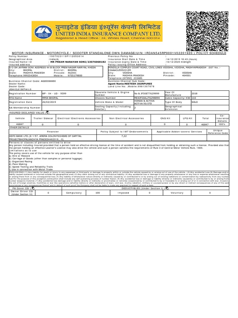 Prem Narayan Soni 14.12.2020 | PDF | Liability Insurance | Insurance