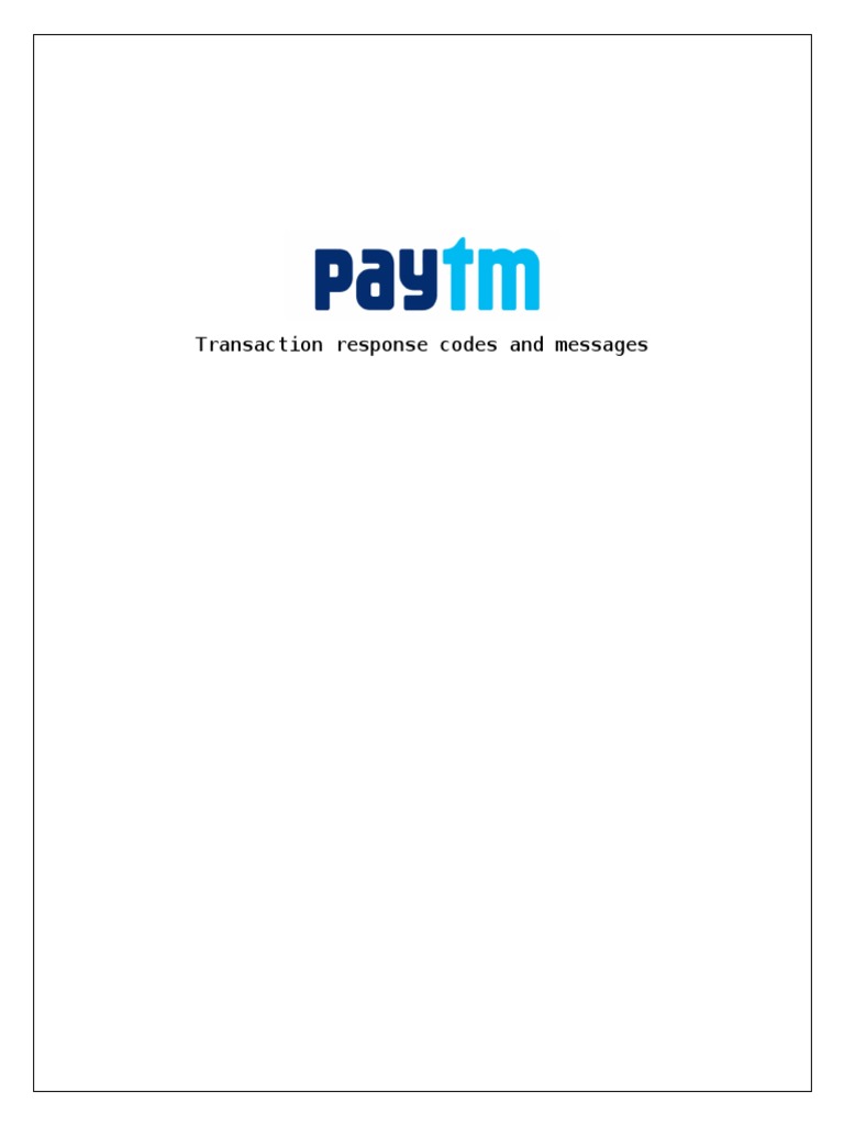 Transaction Response Codes and Messages PDF | PDF | Financial ...