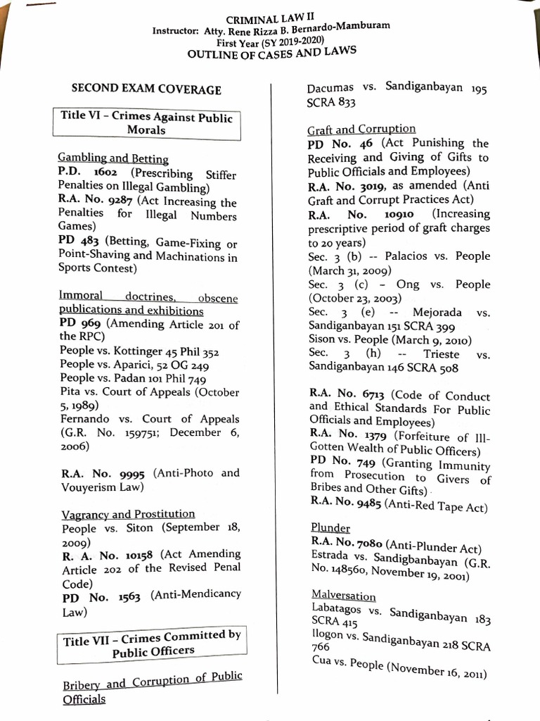 Crim 2 2nd Syllabus | PDF | Crime & Violence | Crime Thriller