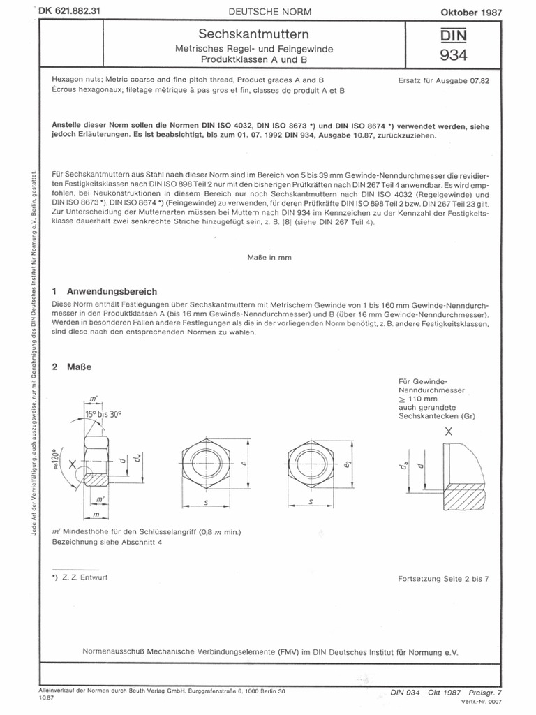 Din 934 | PDF