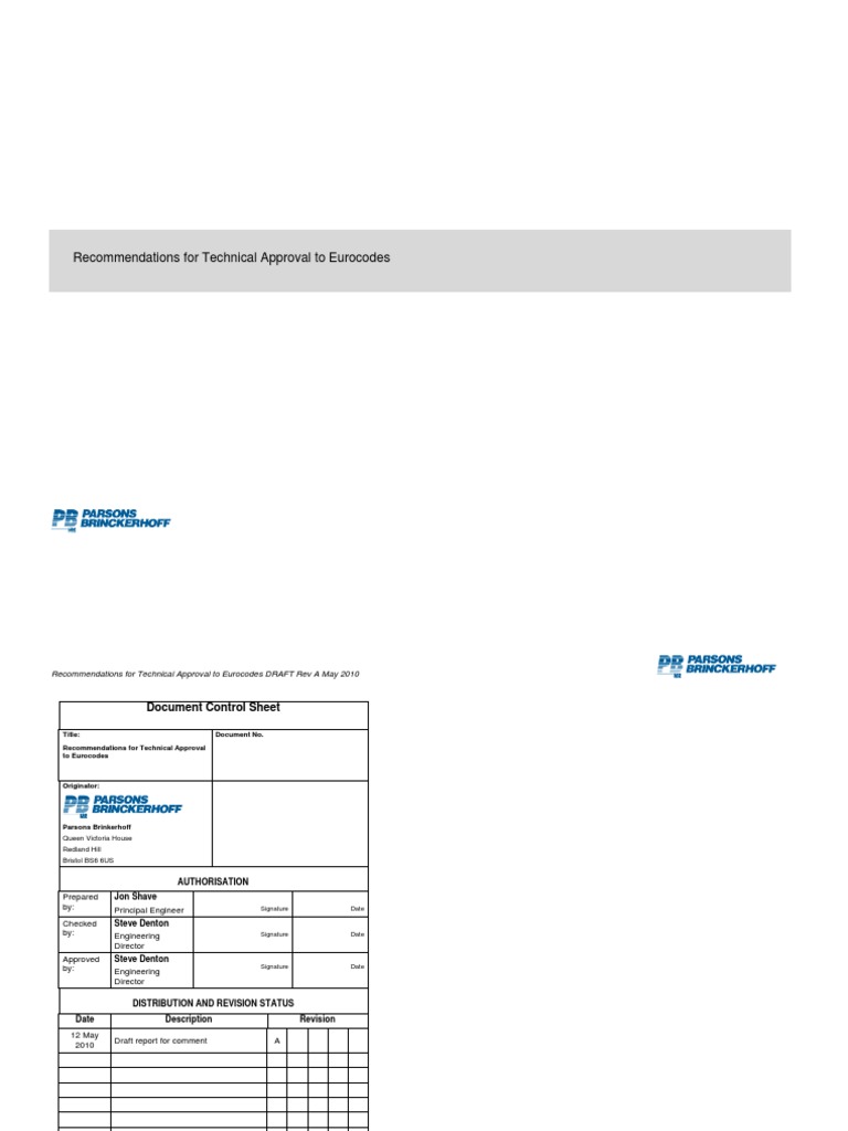 Recommendations For Technical Approval To Eurocodes Rev A PDF | PDF | Traffic | Bridge