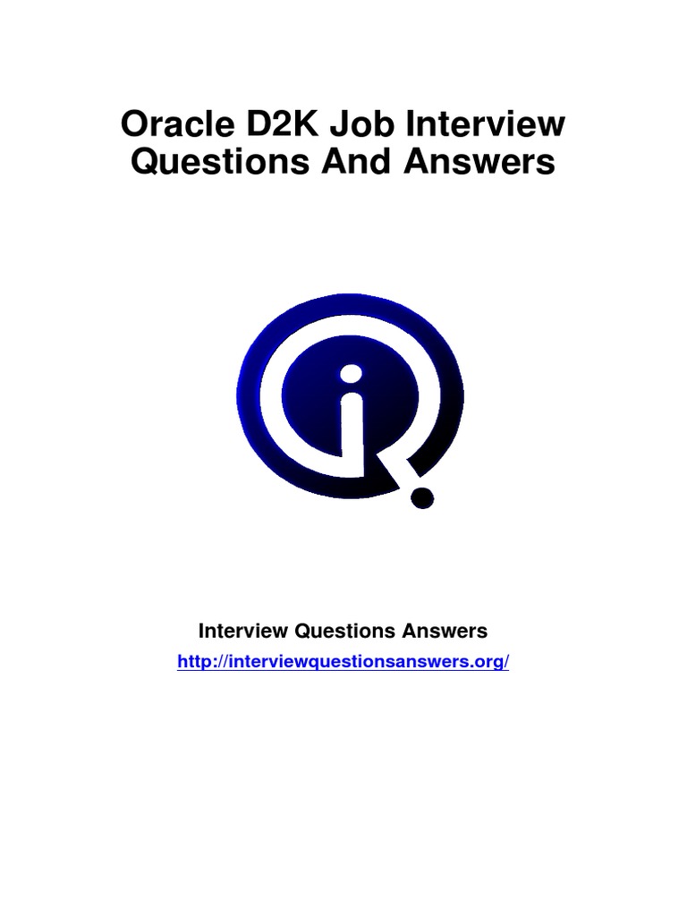 Oracle D2K Interview Questions Answers Guide PDF | PDF | Question ...