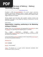 Subway SWOT Analysis 2023 Insights | PDF | Fast Food | Franchising