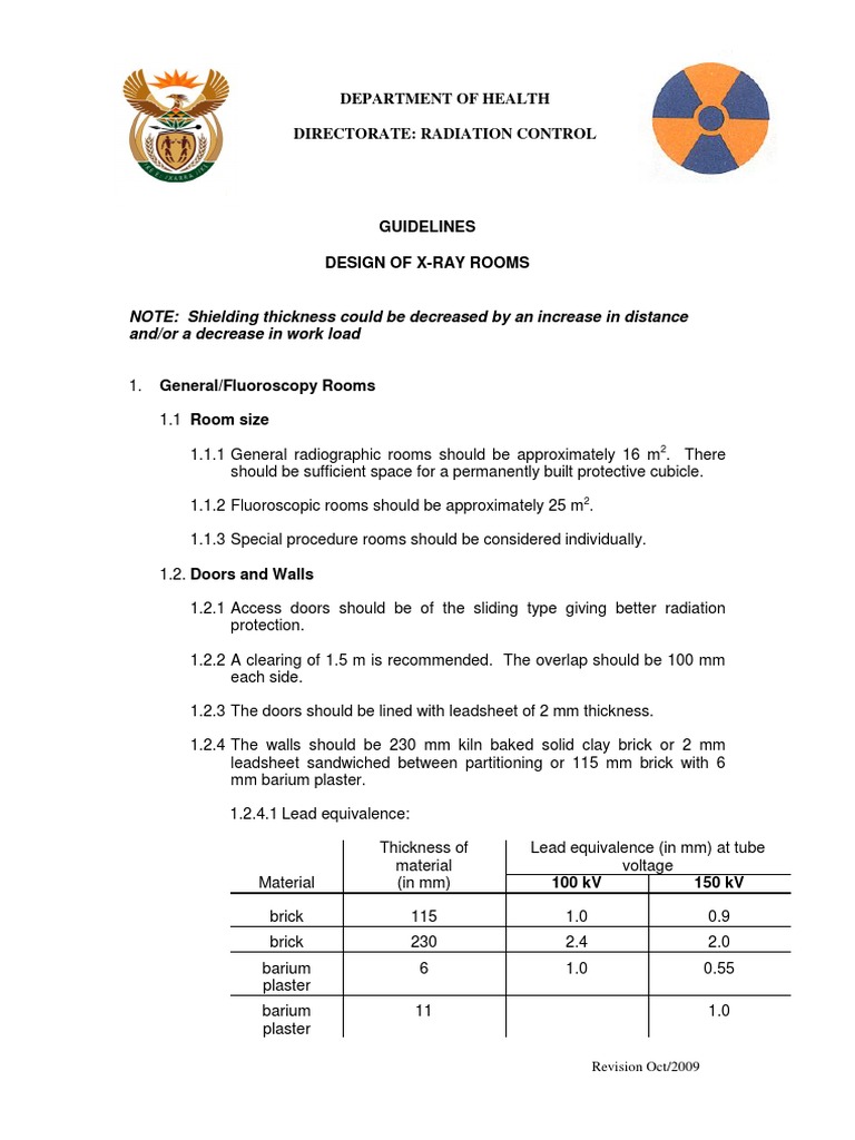 DESIGN OF X RAY ROOMS Guideline | PDF | X Ray | Ct Scan