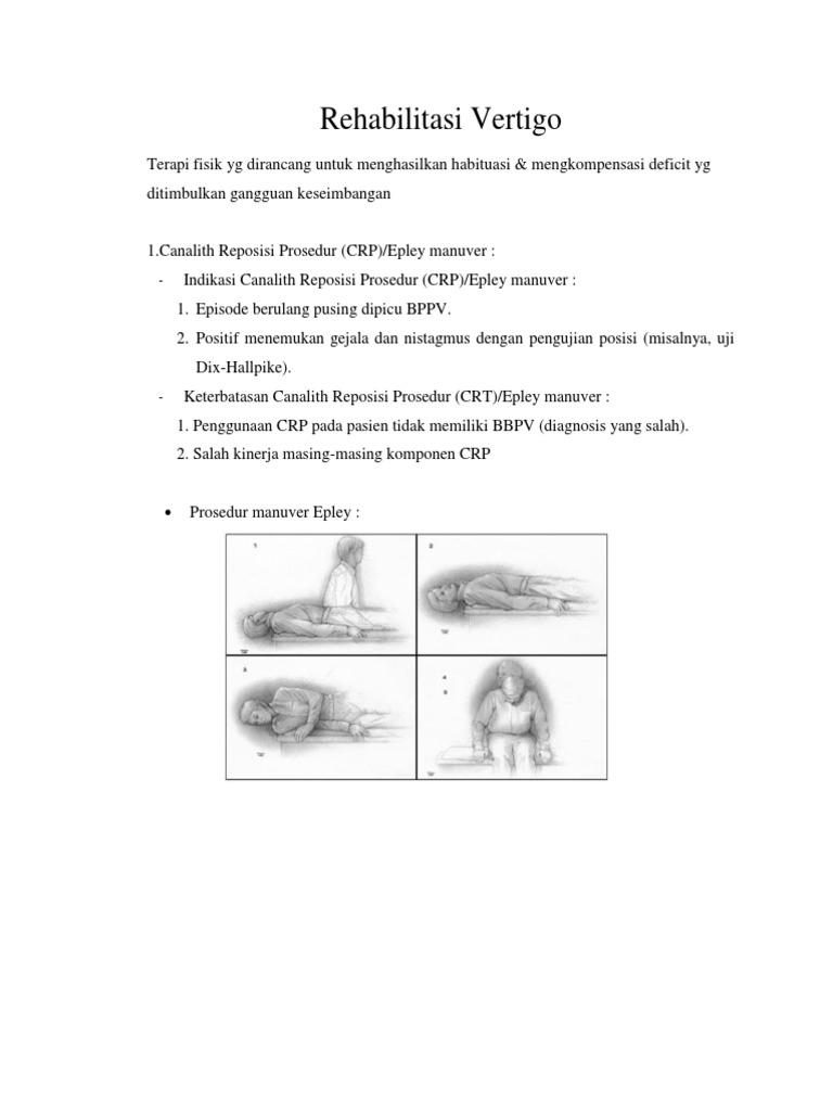 Terapi Rehabilitasi Vertigo Efektif | PDF