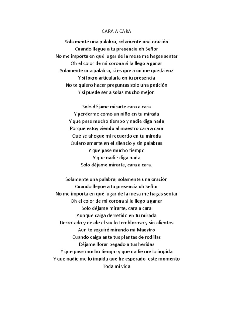 Cara A Cara PDF | PDF