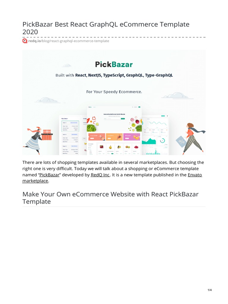 PickBazar Best React GraphQL ECommerce Template 2020 | PDF | E Commerce ...
