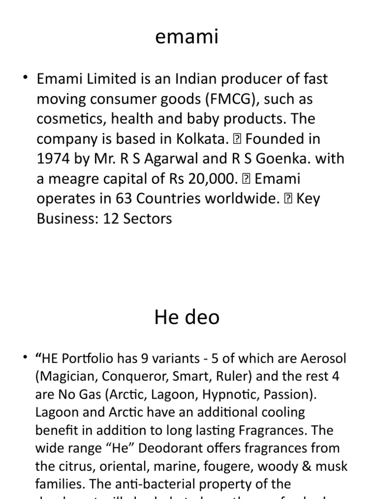 Emami He Deo Analysis | PDF | Brand | Retail