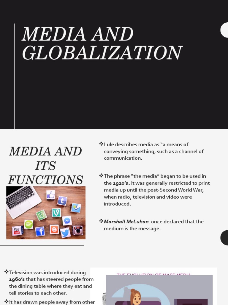 Media and Globalization | PDF | Social Media | Popular Culture & Media ...