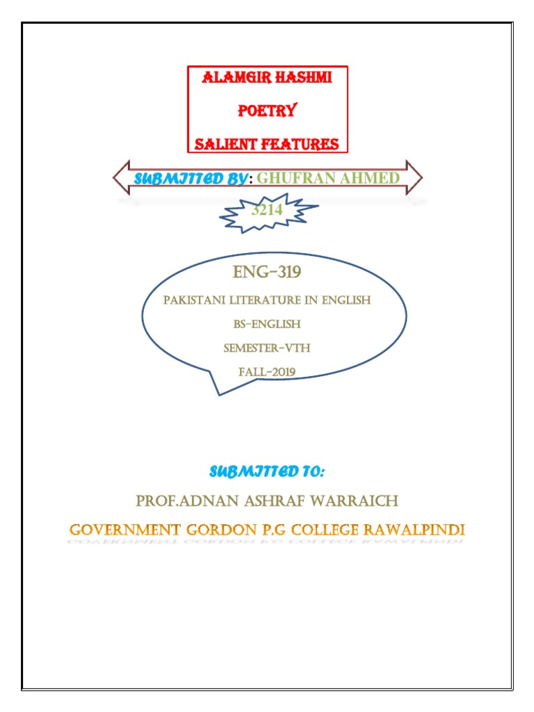 Alamgir Hashmi | PDF | Poetry