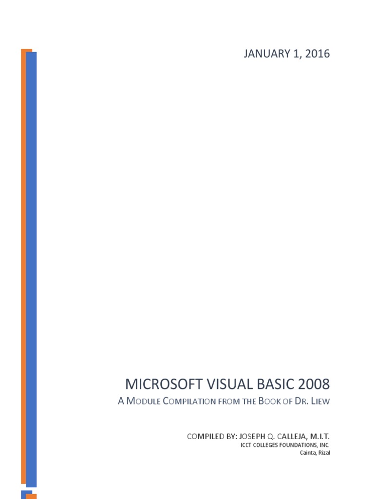 Visual Basic Module Pdf Pdf Object Oriented Programming Integer 6076