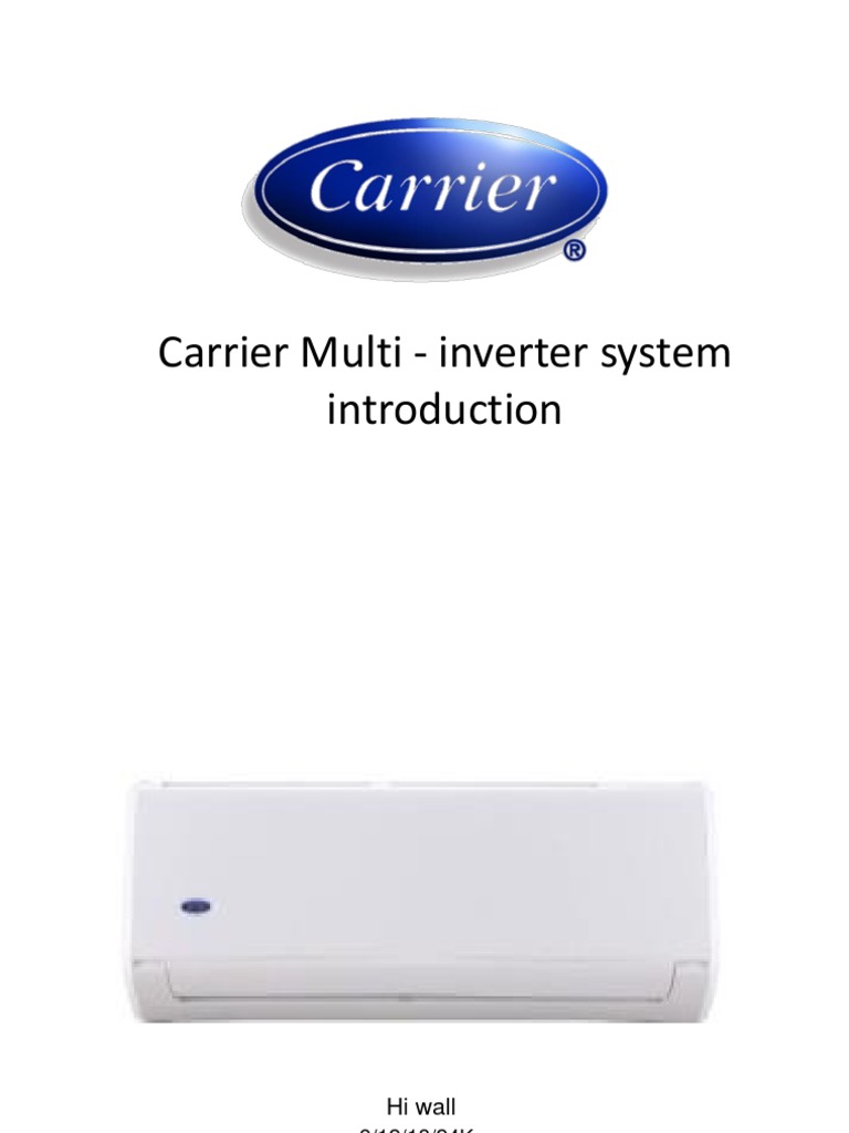 Carrier Multi Inverter Introduction Spanish | PDF | Bienes ...