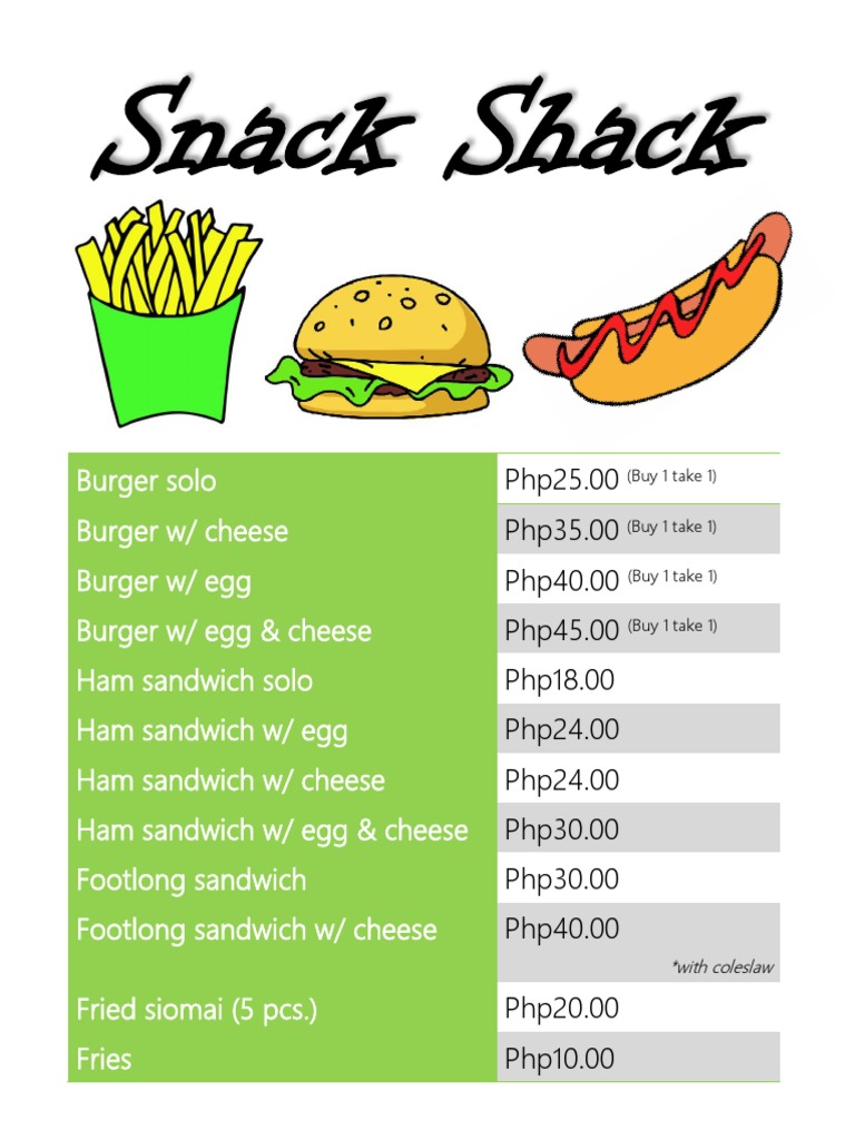 Snack Shack | PDF