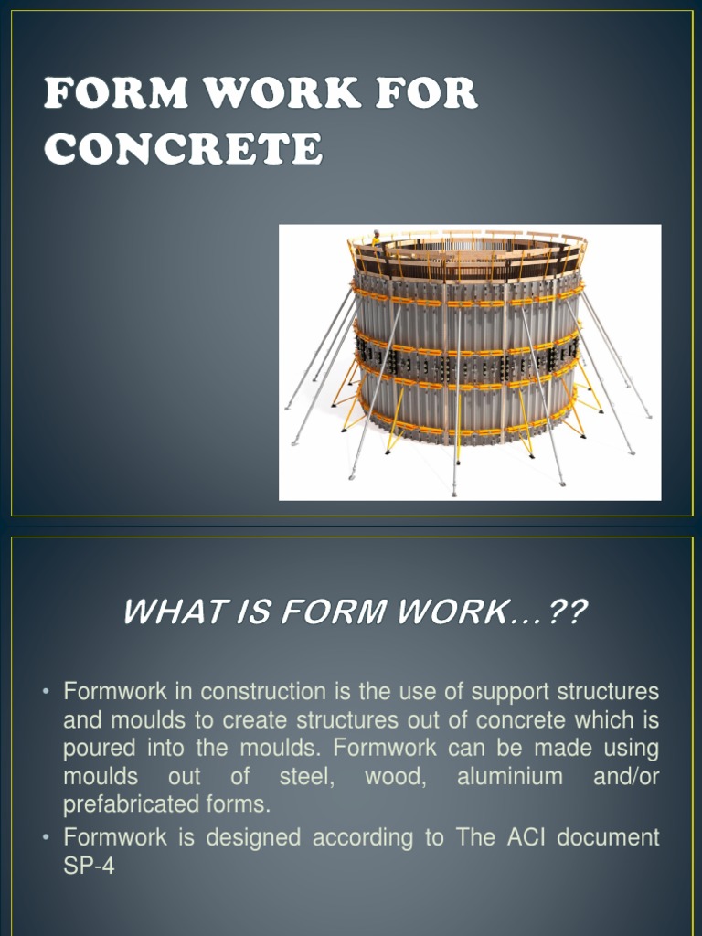 Form Work For Concrete 1 | PDF | Concrete | Engineering