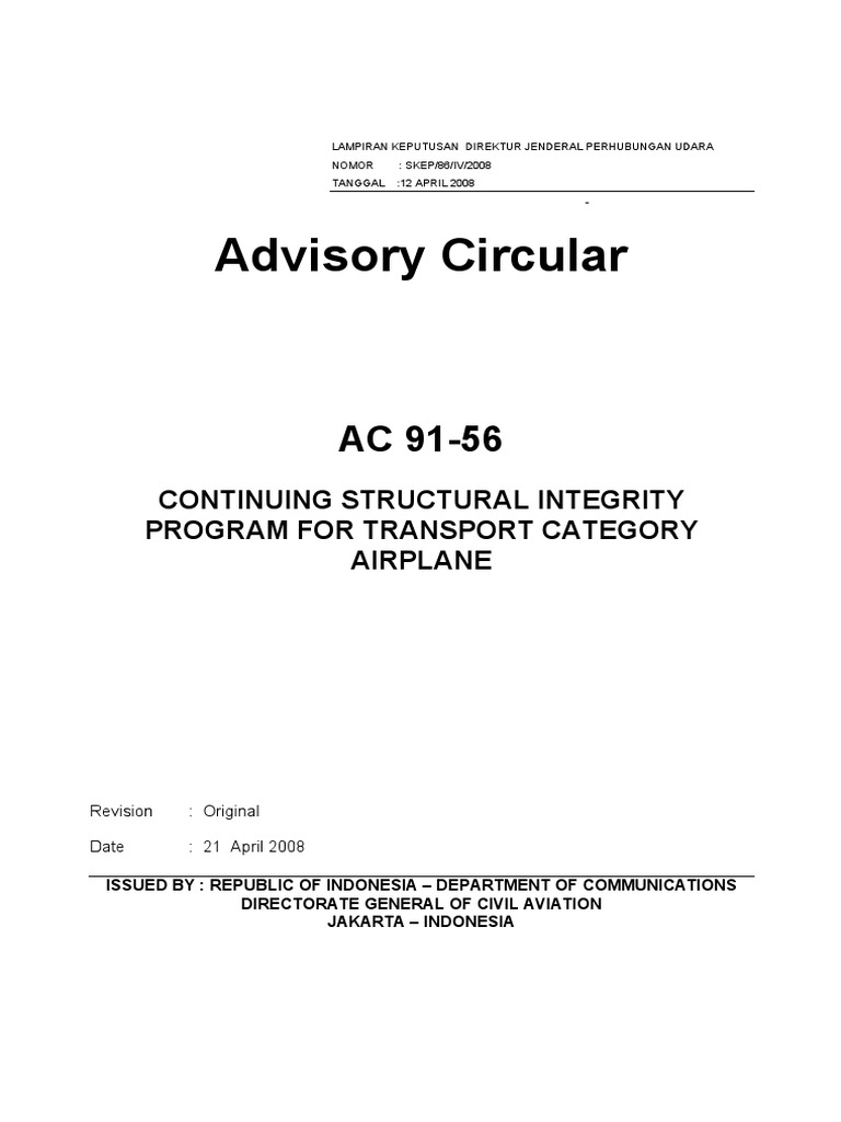 AC 91-56 Amdt. 0 - Continuing Structural Integrity Program For ...