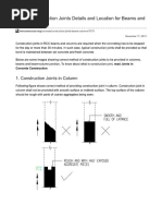Construction Joints in Raft | PDF | Nature
