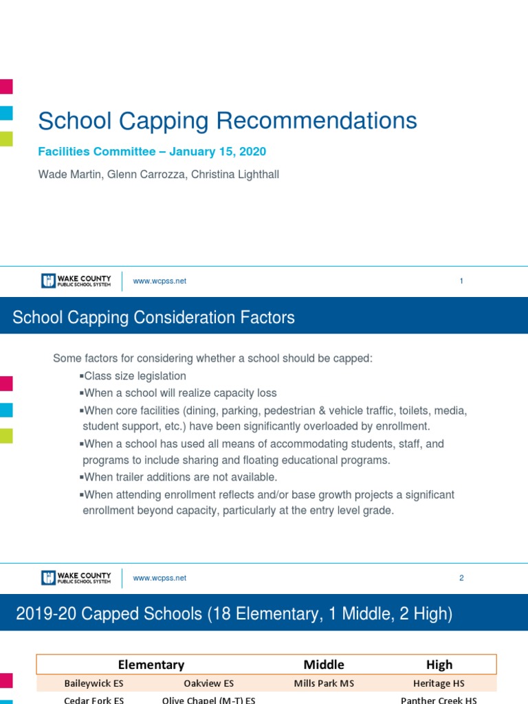 2020-21 Proposed WCPSS School Cap PowerPoint | PDF | Transport | Land ...
